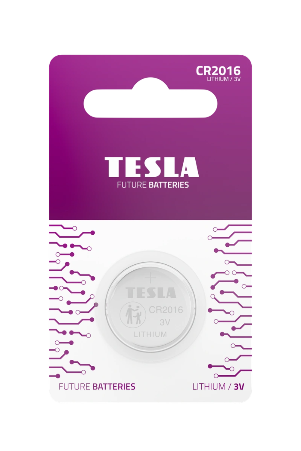 Tesla Batteries CR2016 3V Lithium hnapparafhlaða, 1stk