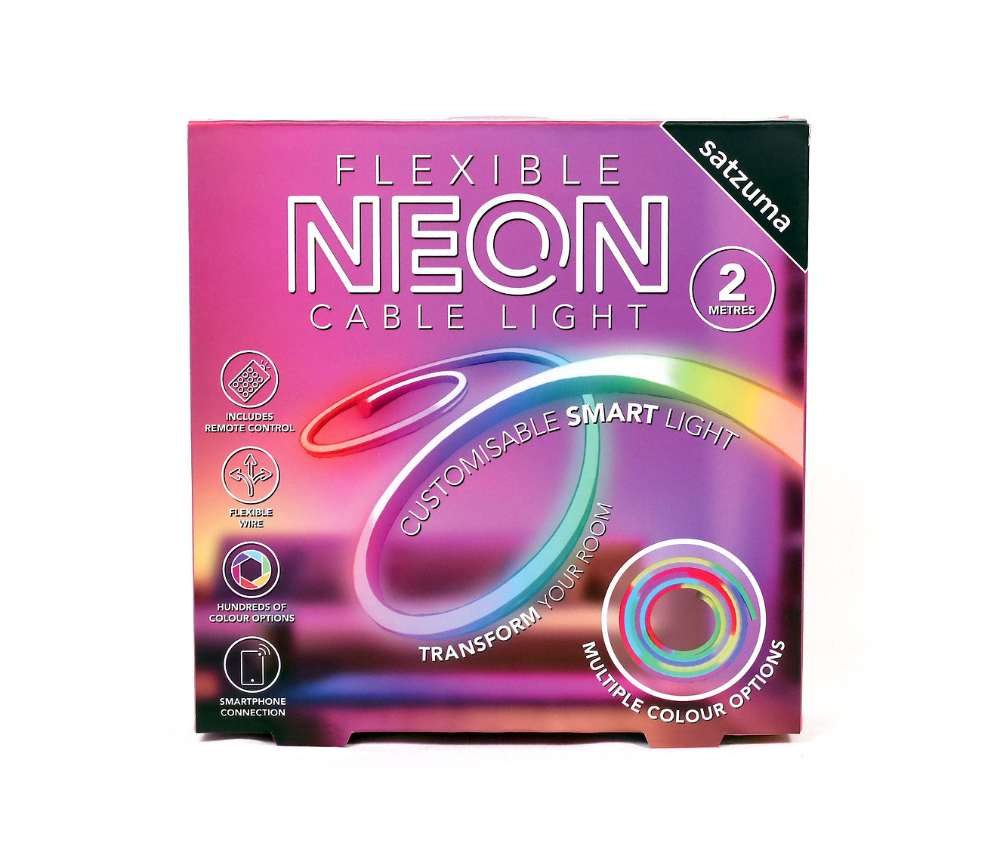 Satzuma RGB 2m Neon sveigjanlegur LED borði með fjarstýringu